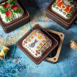 DIY Needle Case Box Making Set of 3 Kits, Cross-stitch Pincushions ...