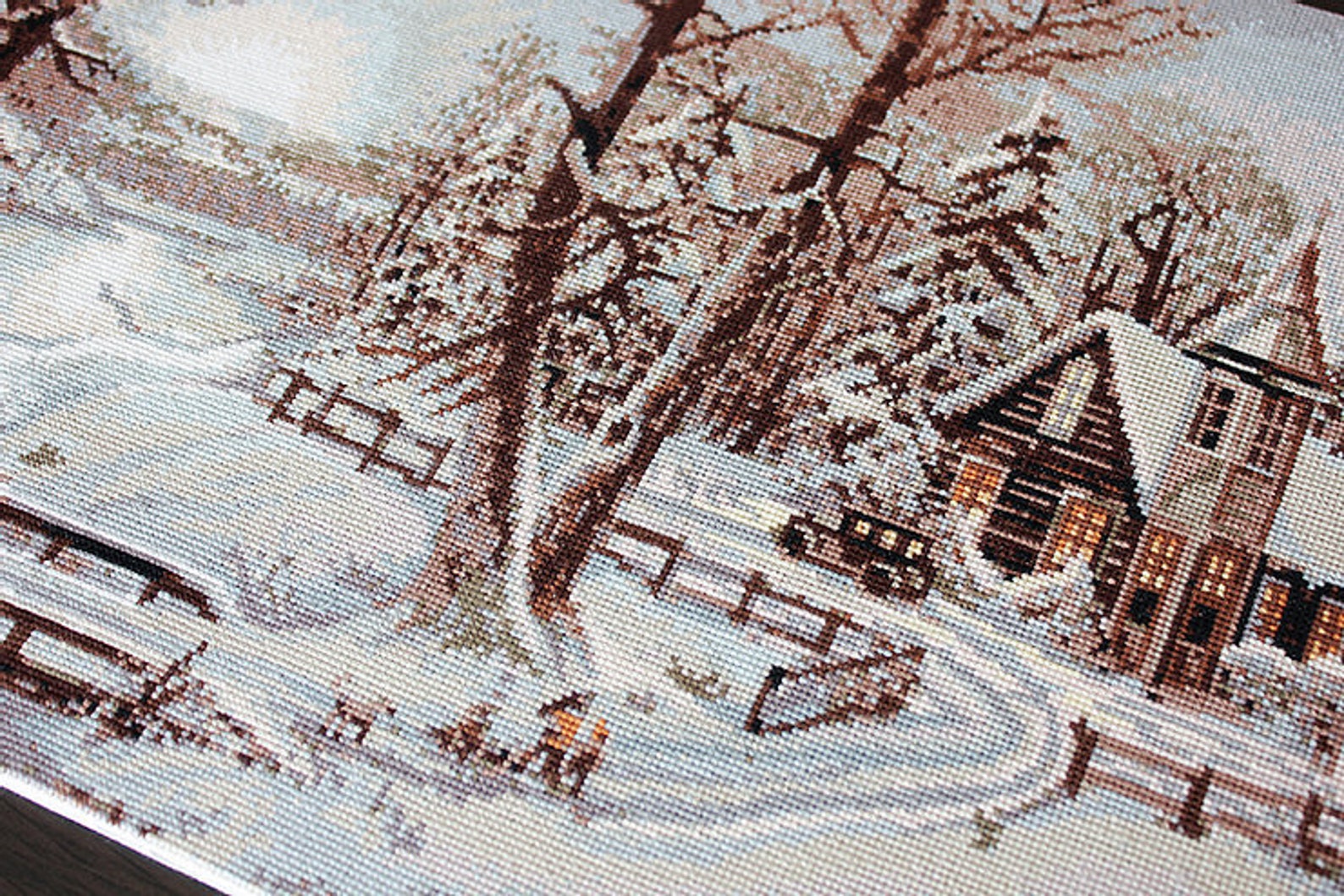 Winter landscape gobelin needlepoint kit embroidery DIY set | Etsy