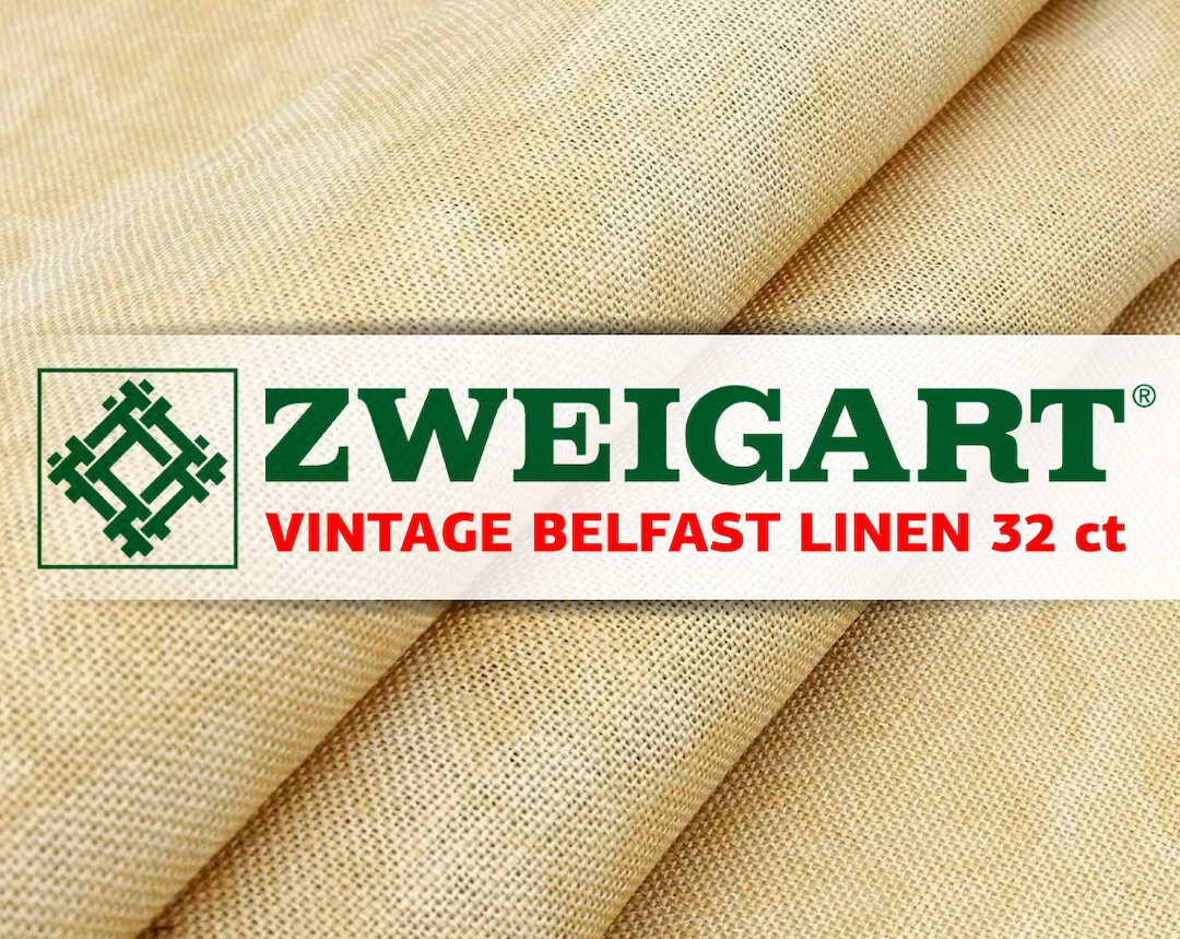 Zweigart Vintage Belfast Linen 32 Ct., 6 Colors, Fabric for Embroidery ...