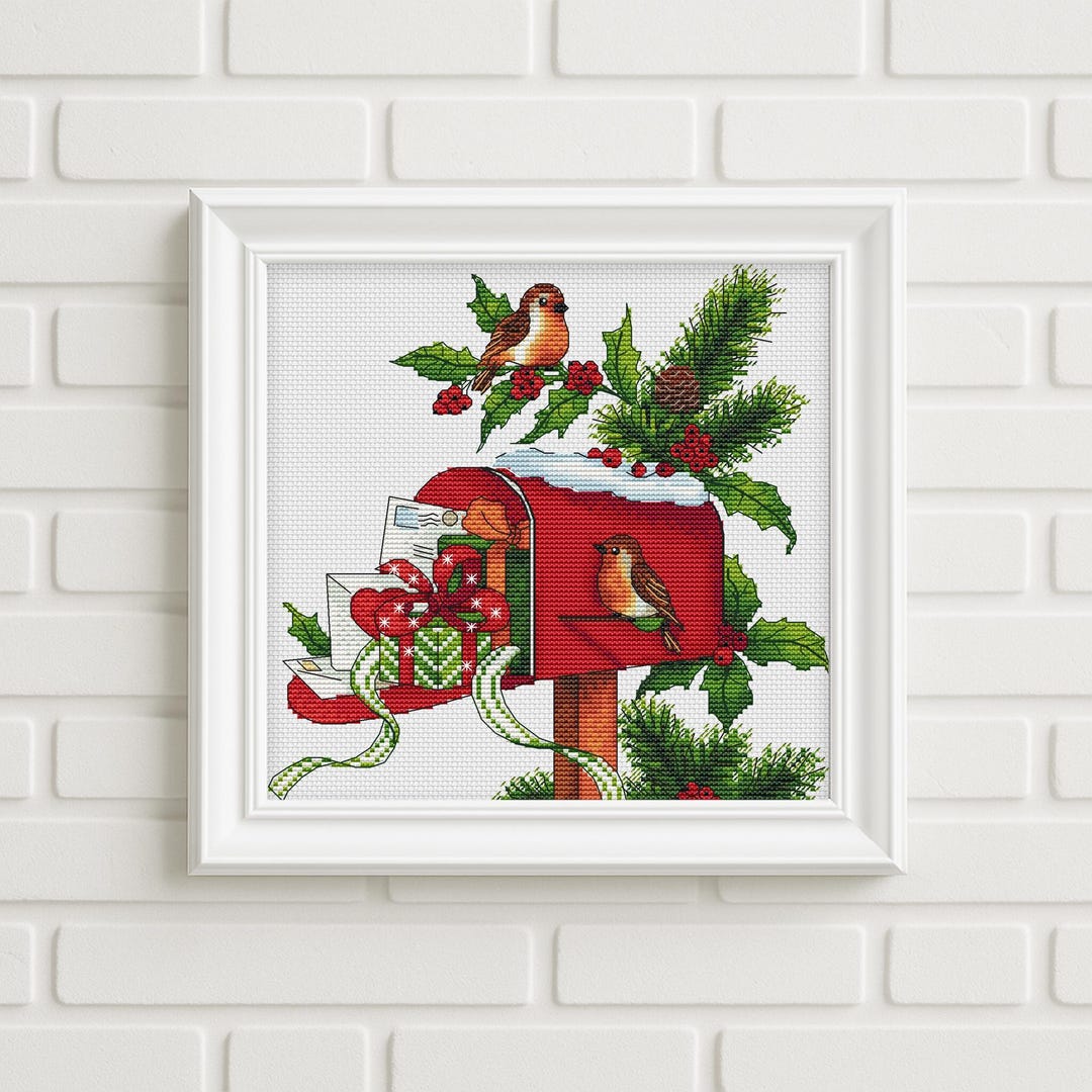 Christmas Mailbox Cross Stitch Pattern - Etsy