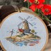 Windmill Cross-stitch Pattern, Netherlands X-stitch Design, DIY Holland ...