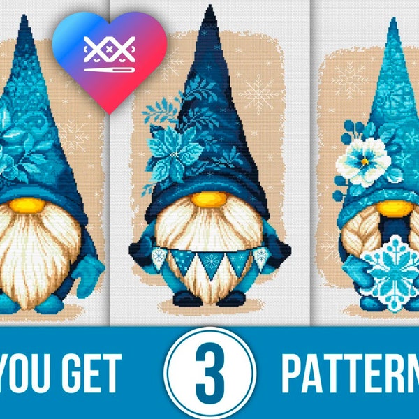 Christmas Gnome Cross Stitch - Etsy