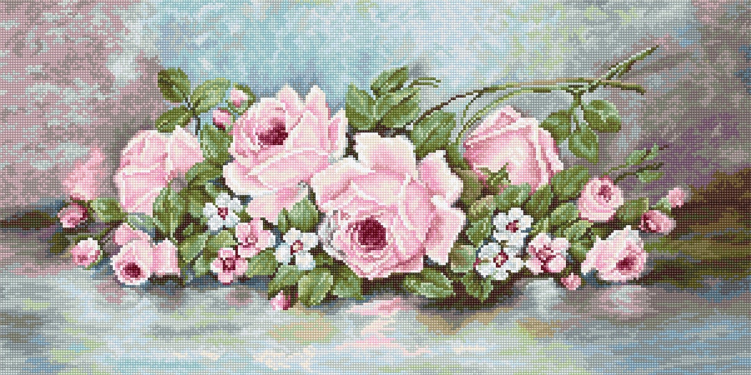 Roses Tapestry Needlepoint Set Bouquet of Roses Gobelin DIY - Etsy