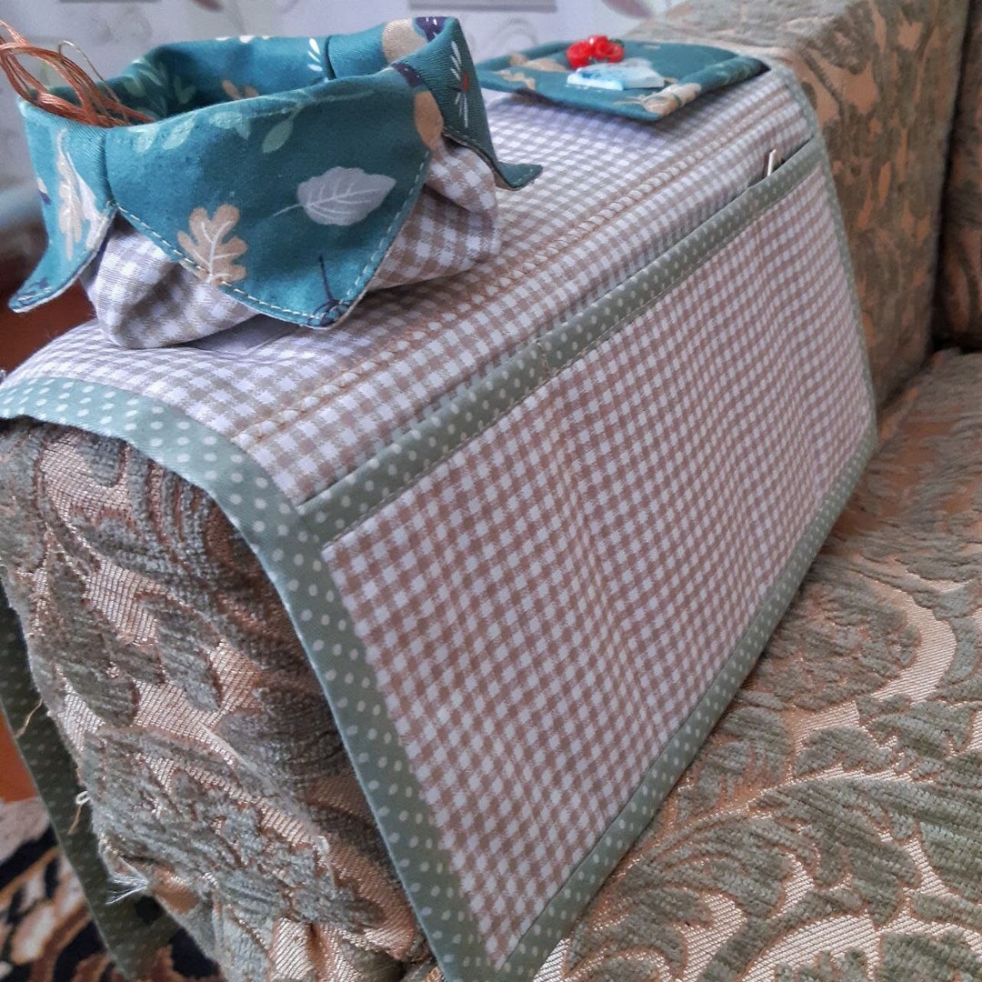 Sewing Sofa Organizer, Fabric Caddy for Embroidery & Cross Stitch ...