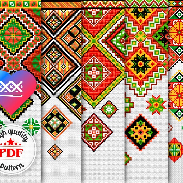 Geometric Cross Stitch Pattern - Etsy