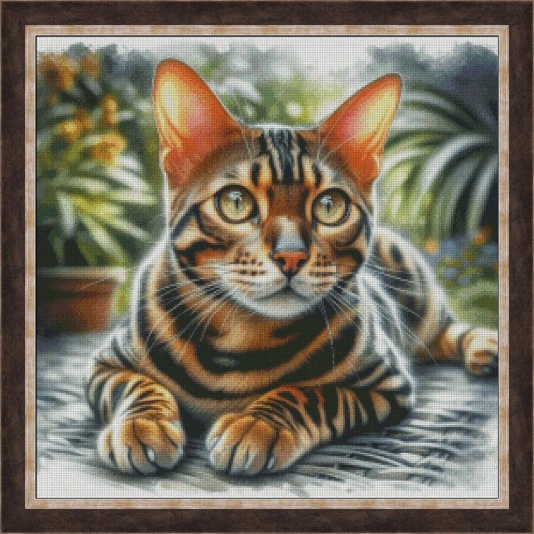 Tabby Cat Cross Stitch Pattern, Gift for Cat Lovers Digital File ...