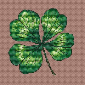 Lucky Clover Cross Stitch Pattern, St. Patrick Shamrock Needlework ...