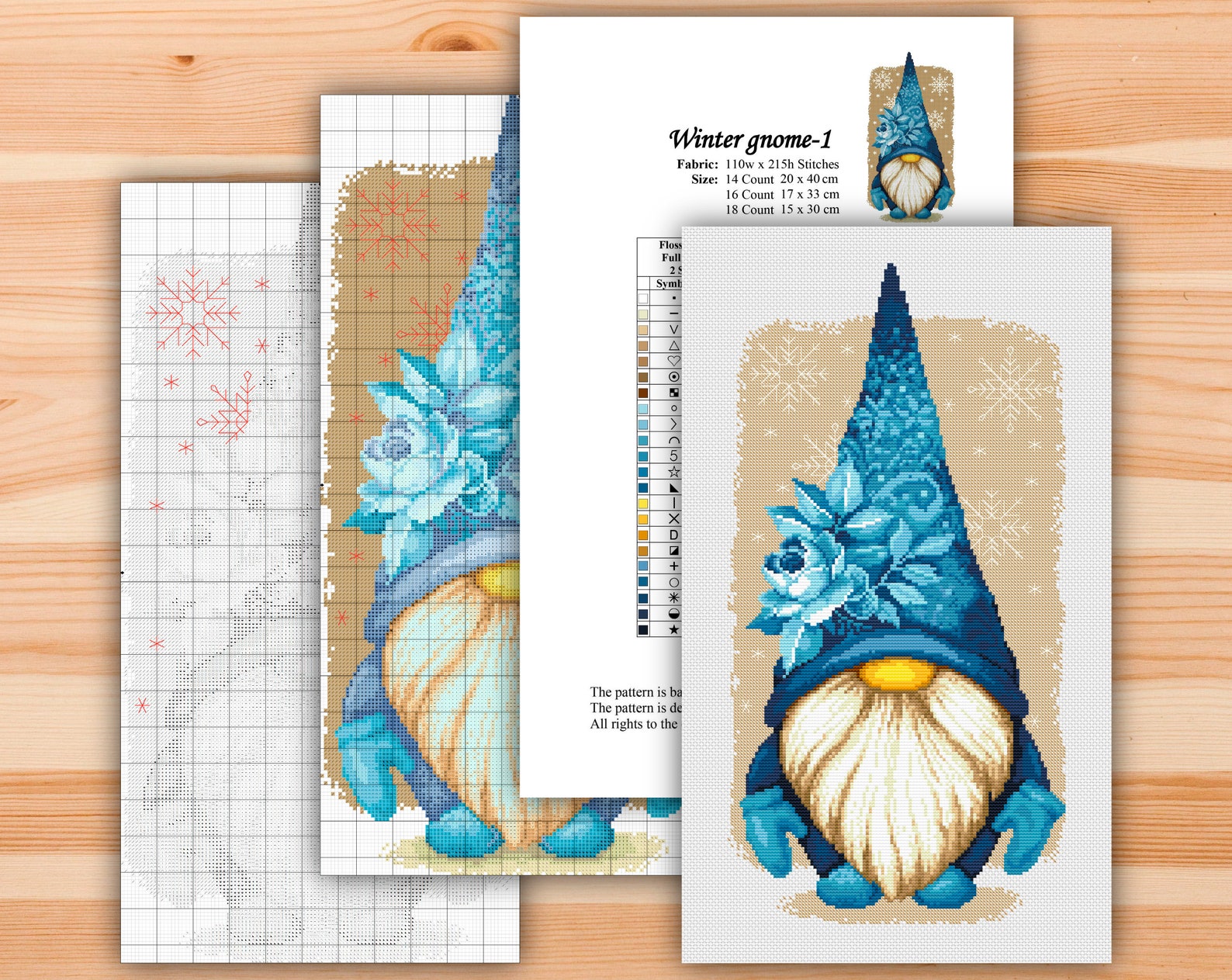 Bundle of 44 Gnomes Cross-stitch Patterns, Hand Embroidery Designs ...