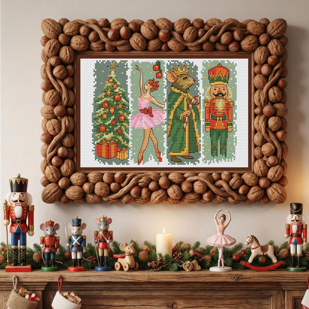 Nutcracker Ballet Cross Stitch Pattern, Christmas Soldier, Ballerina ...
