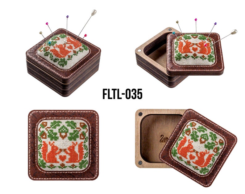DIY Needle Case Box Making Set of 3 Kits, Cross-stitch Pincushions ...