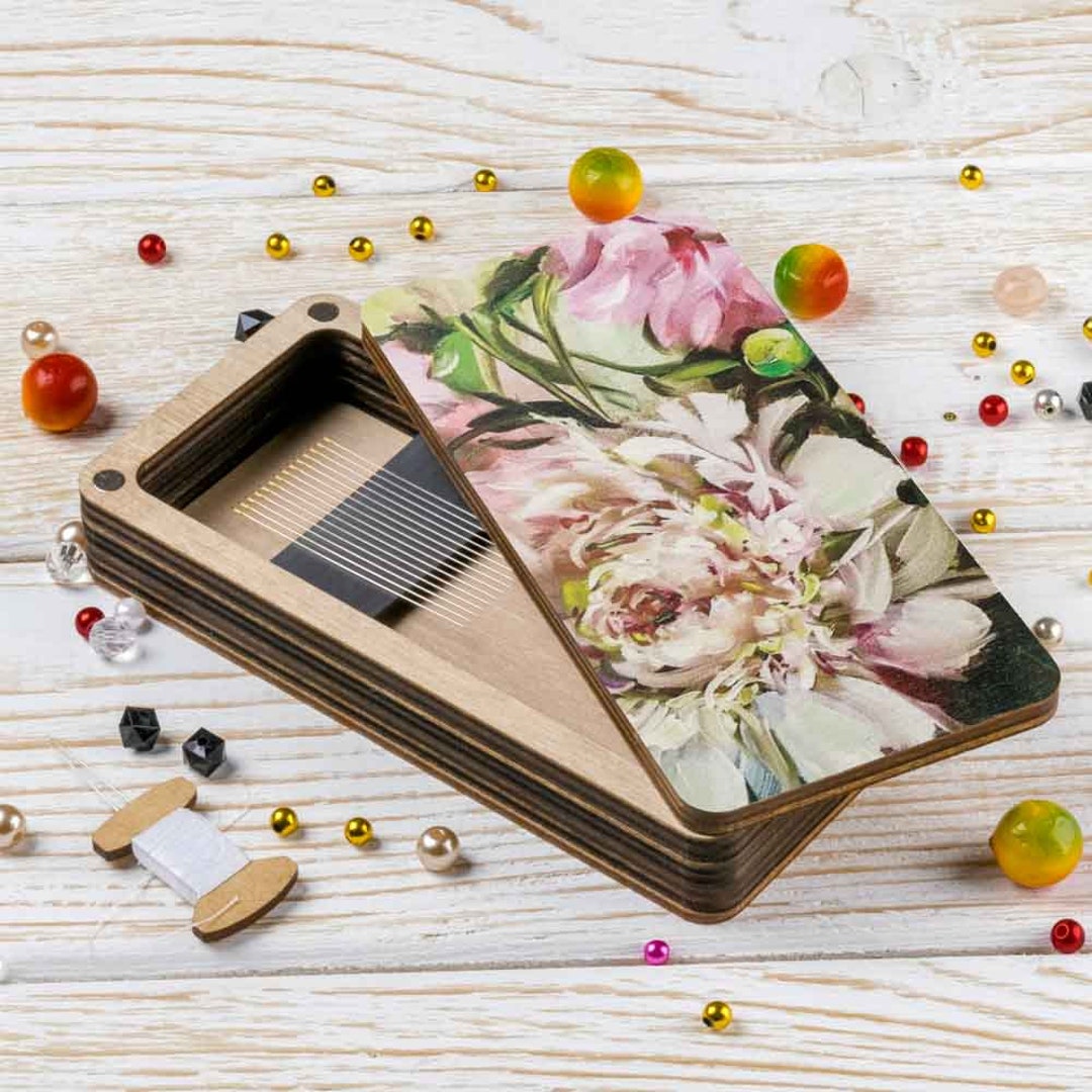 Wooden Needles Organizer, Knitting, Tapestry, Sewing Needles Storage ...