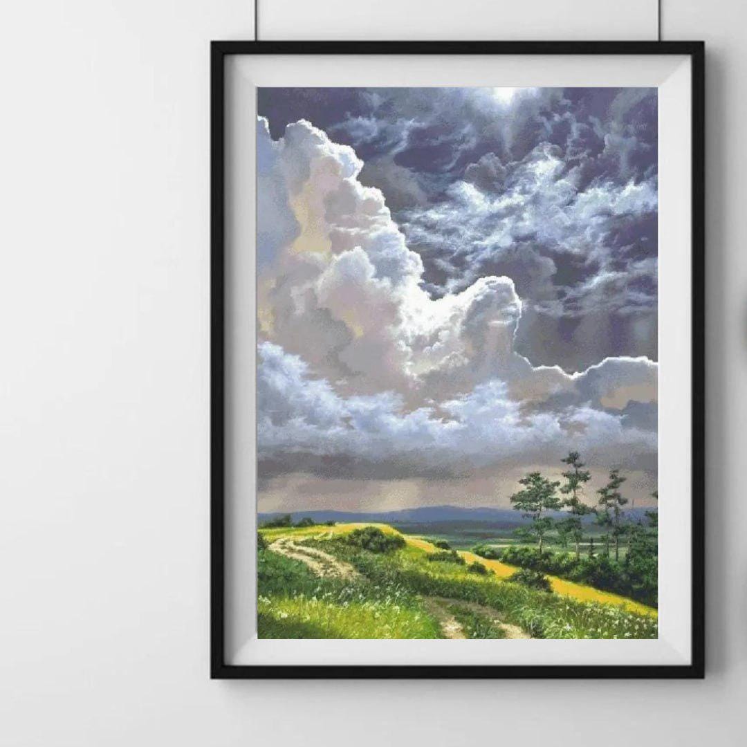 Storm Cross Stitch Pattern, Summer Thunderstorm X-stitch Design ...