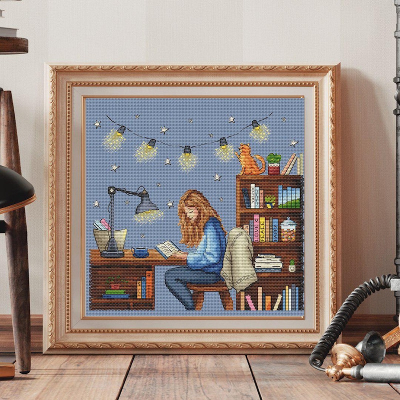 Reading Cross Stitch - Etsy
