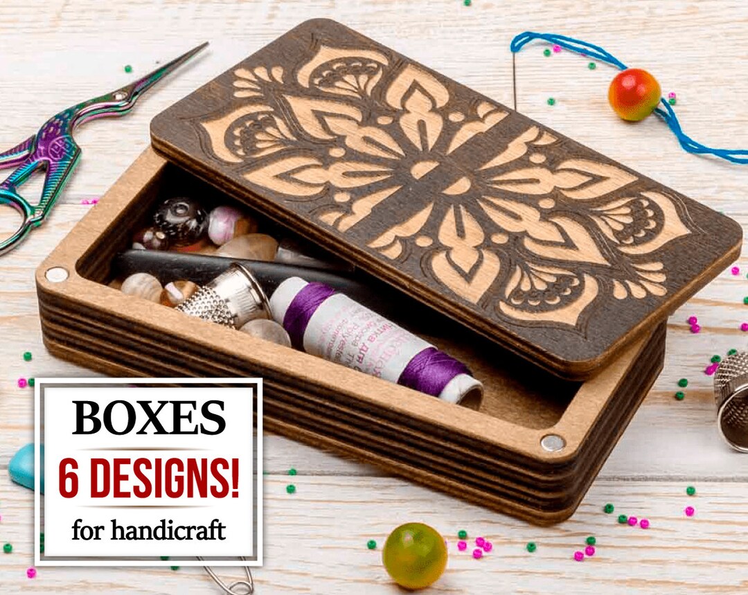 Etui Sewing Box Plywood Lidded Container for Sewing Notions - Etsy