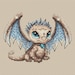 Small Dragon Cross-stitch Pattern, Fantasy Embroidery, Cute Cross ...