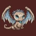 Small Dragon Cross-stitch Pattern, Fantasy Embroidery, Cute Cross ...