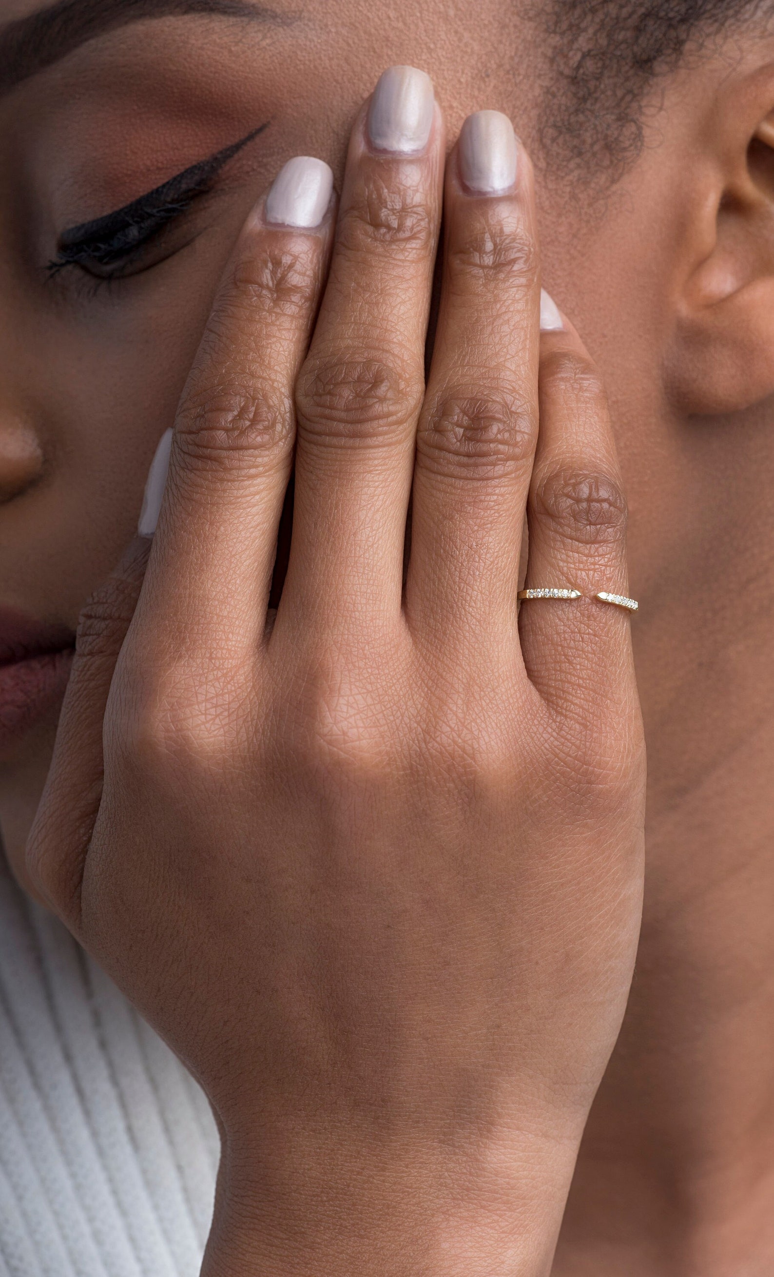 Open Cuff Diamond Ring 14K Gold Open Ring Open Ring Cuff | Etsy