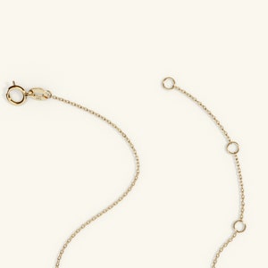 14k Solid Gold Dot Chain Necklace: Dainty Disc Layering Necklace - Etsy