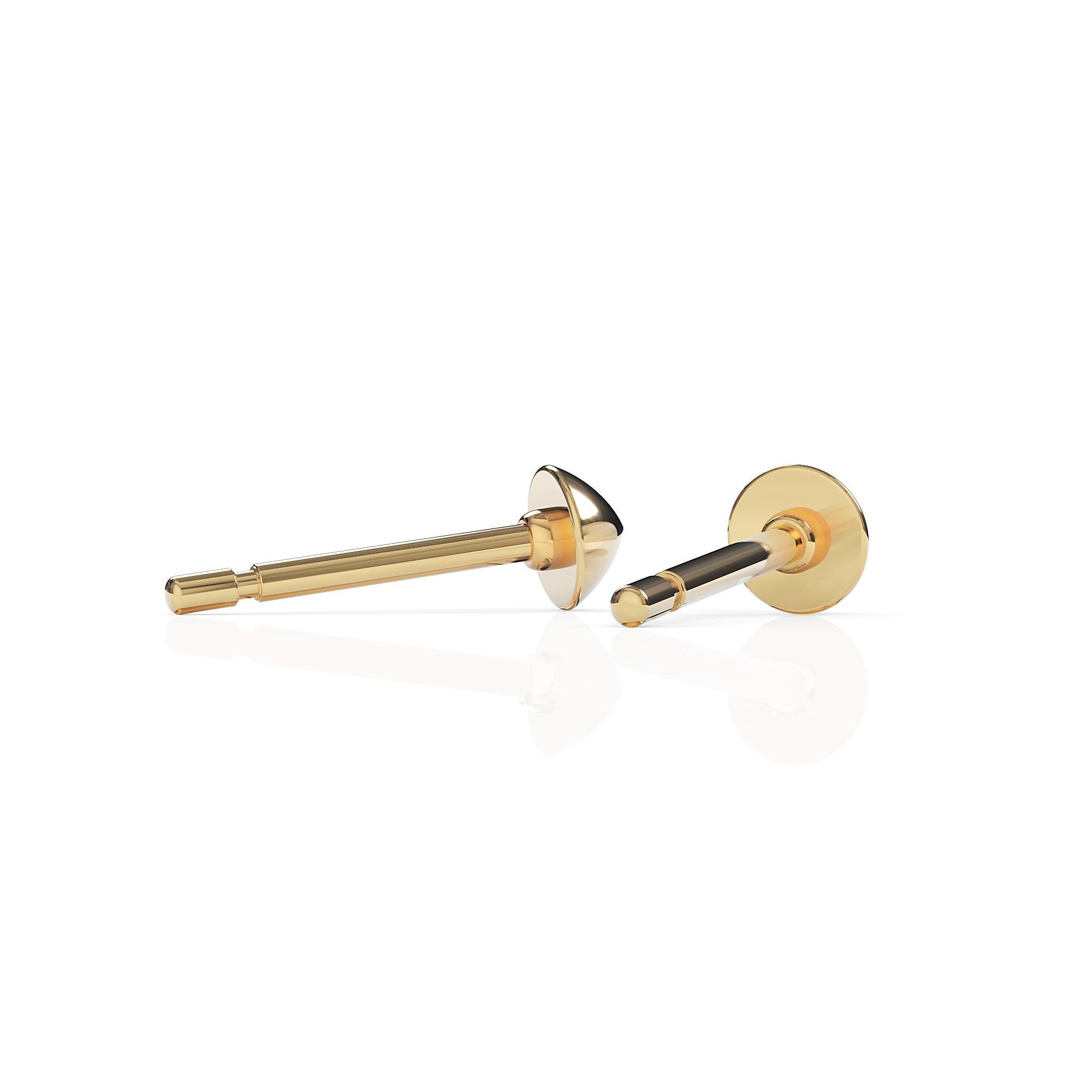 14k Solid Gold Cone Stud Earrings: Minimalist Hypoallergenic Jewelry - Etsy