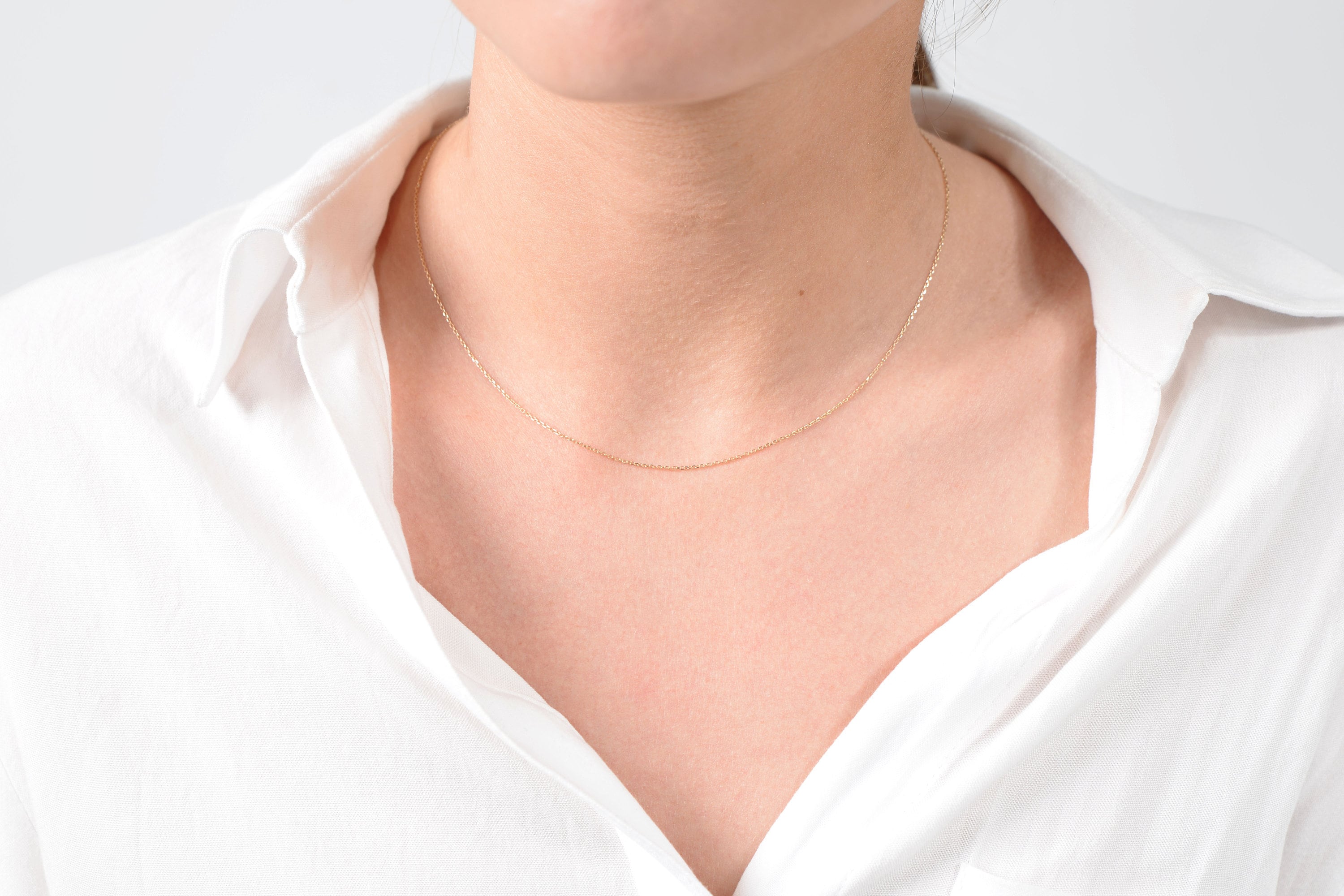 Gold Chain Necklace Solid Gold Chain Tiny Gold Chain Dainty - Etsy ...