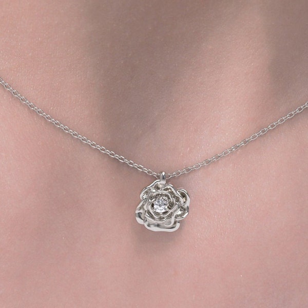 Rose Necklace - Etsy