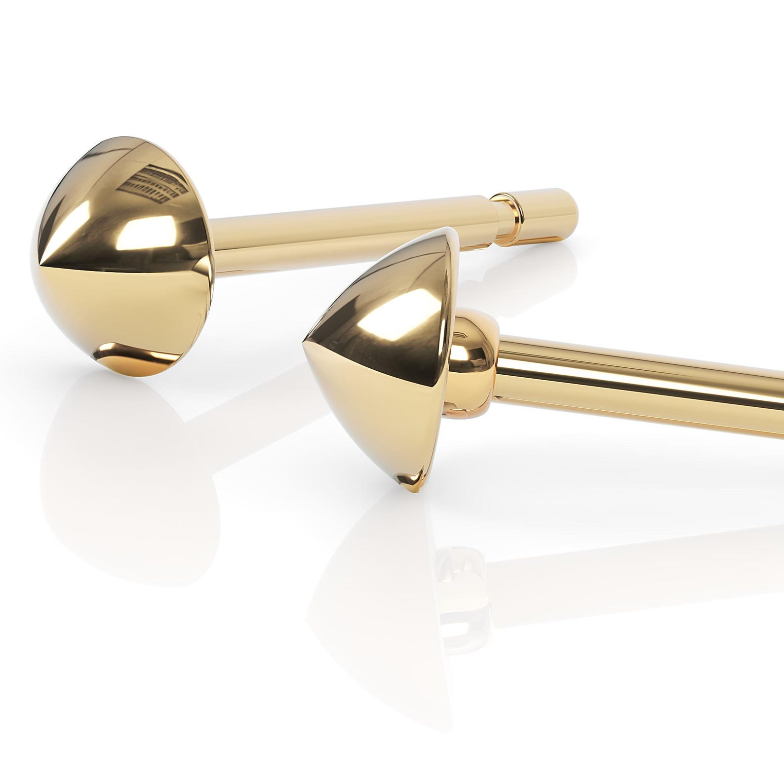 14k Solid Gold Cone Stud Earrings: Minimalist Hypoallergenic Jewelry - Etsy