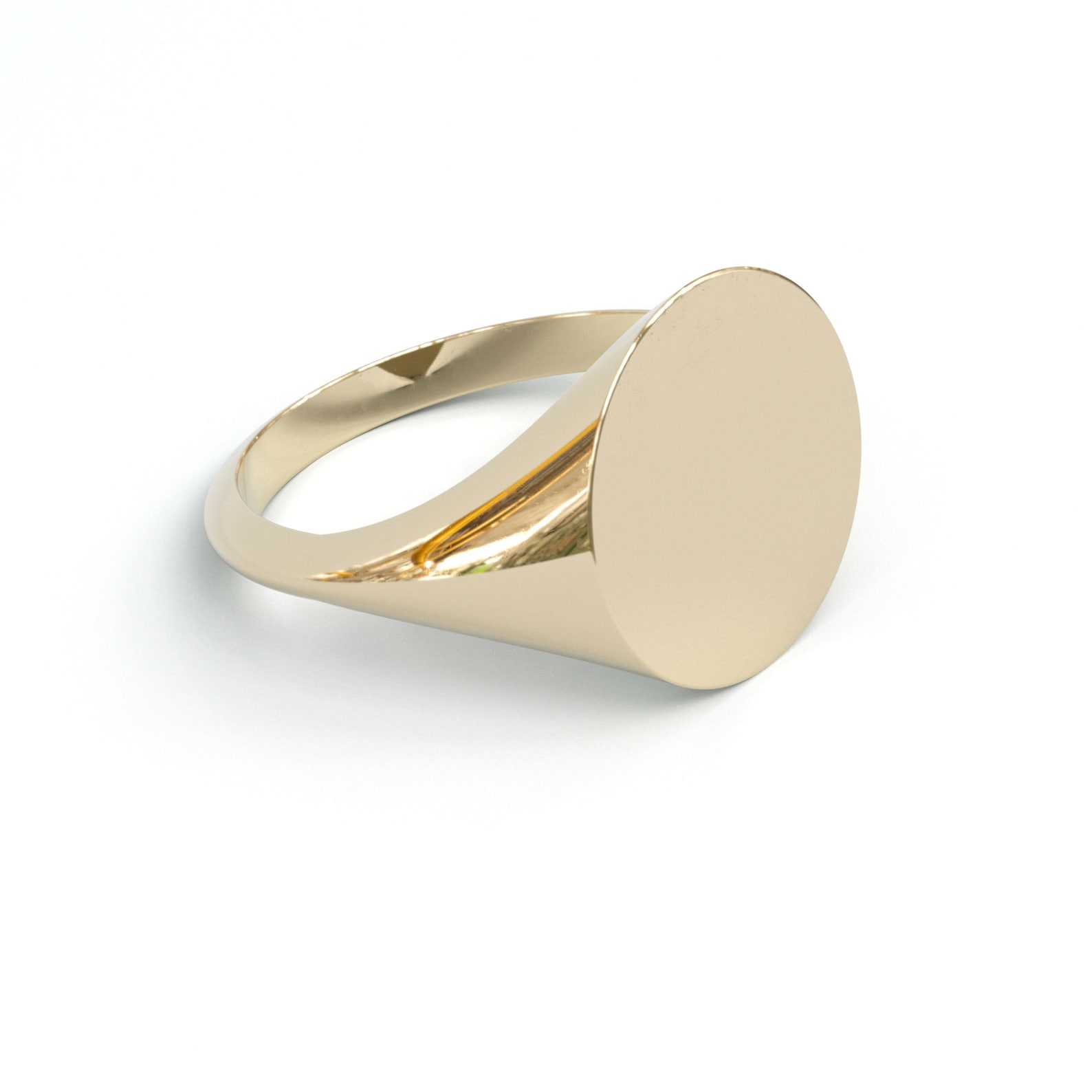 14K Gold Signet Ring for Women / Signet Initial Ring / Personalized Engraved Signet Ring ...