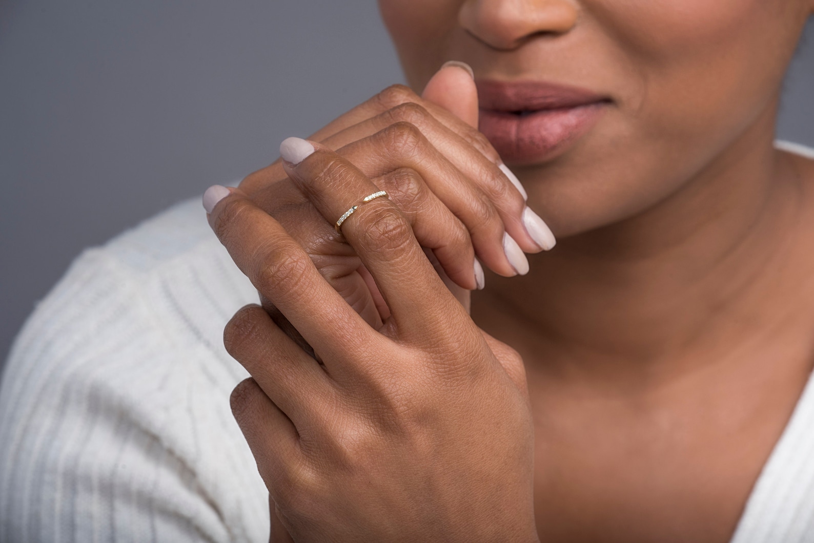 Open Cuff Diamond Ring 14K Gold Open Ring Open Ring Cuff | Etsy