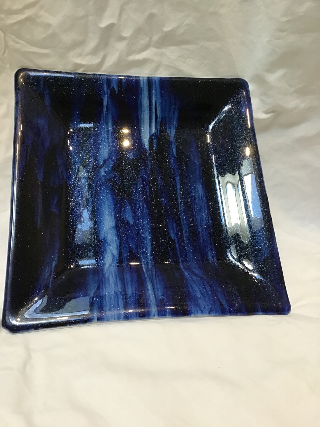 Sparkling Fused Glass Plate - Etsy