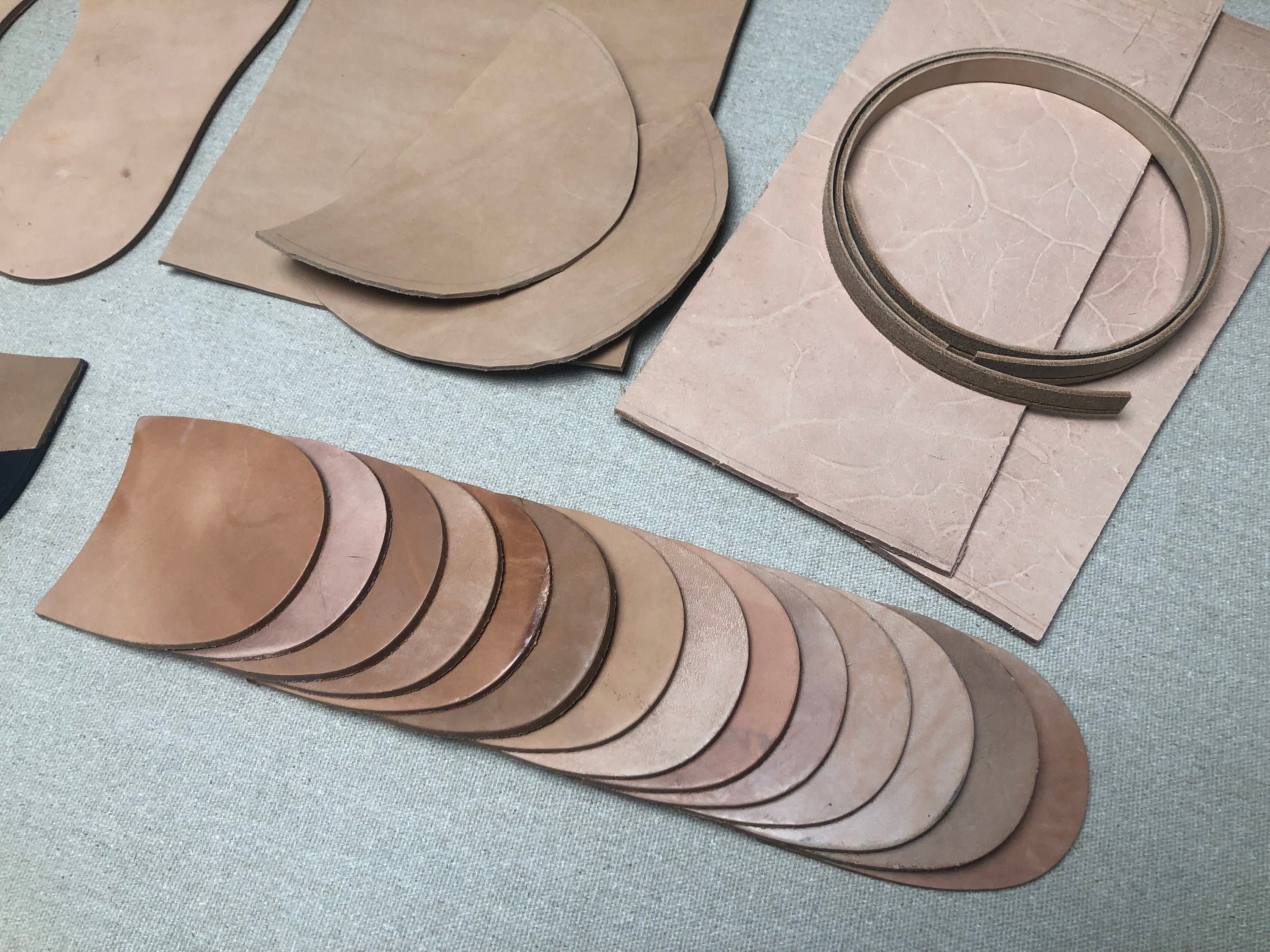 Leather Kit for Shoemaking, Insole, Outsole, Heel Lifts, Toe Puff, Heel ...