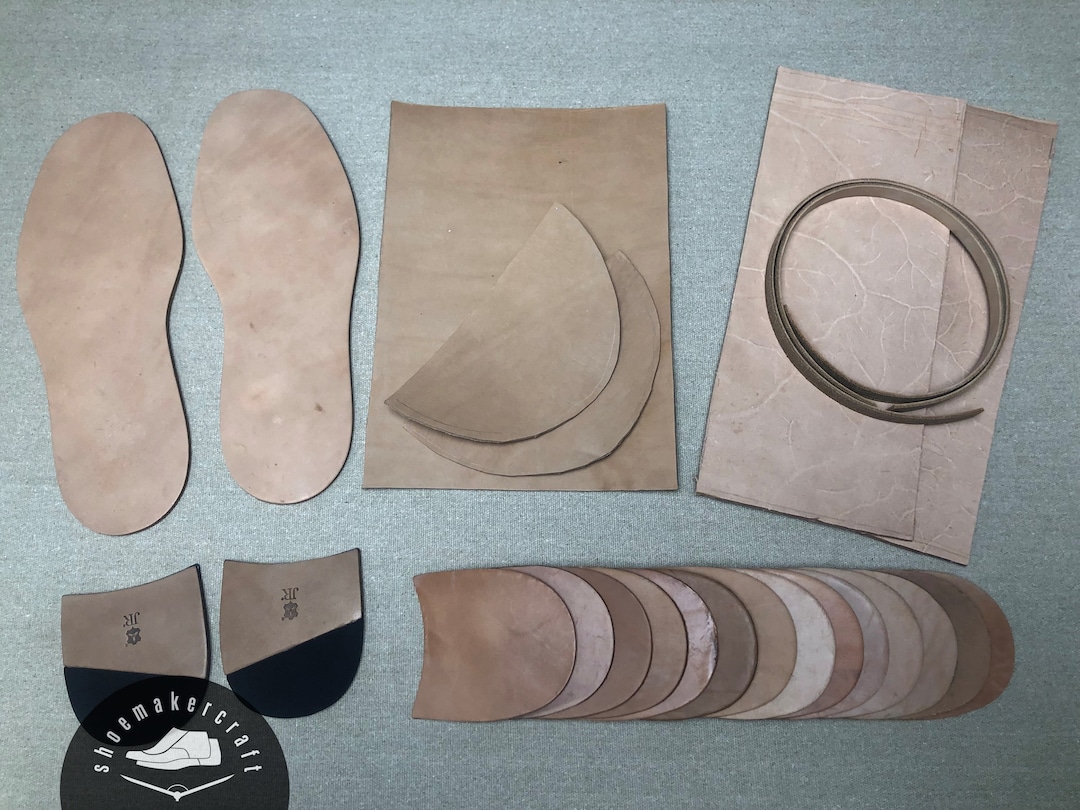 Leather Kit for Shoemaking, Insole, Outsole, Heel Lifts, Toe Puff, Heel ...