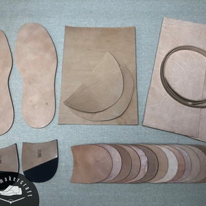 Leather Kit for Shoemaking, Insole, Outsole, Heel Lifts, Toe Puff, Heel ...