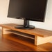 Walnut Monitor Stand for PC Setup Wood Organization Desk - Etsy