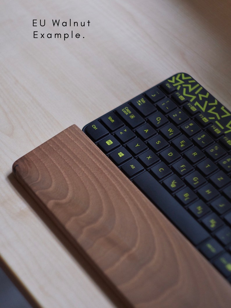 Walnut Wrist Rest for Mechanical Keyboards | Handmade Wood Support ...
