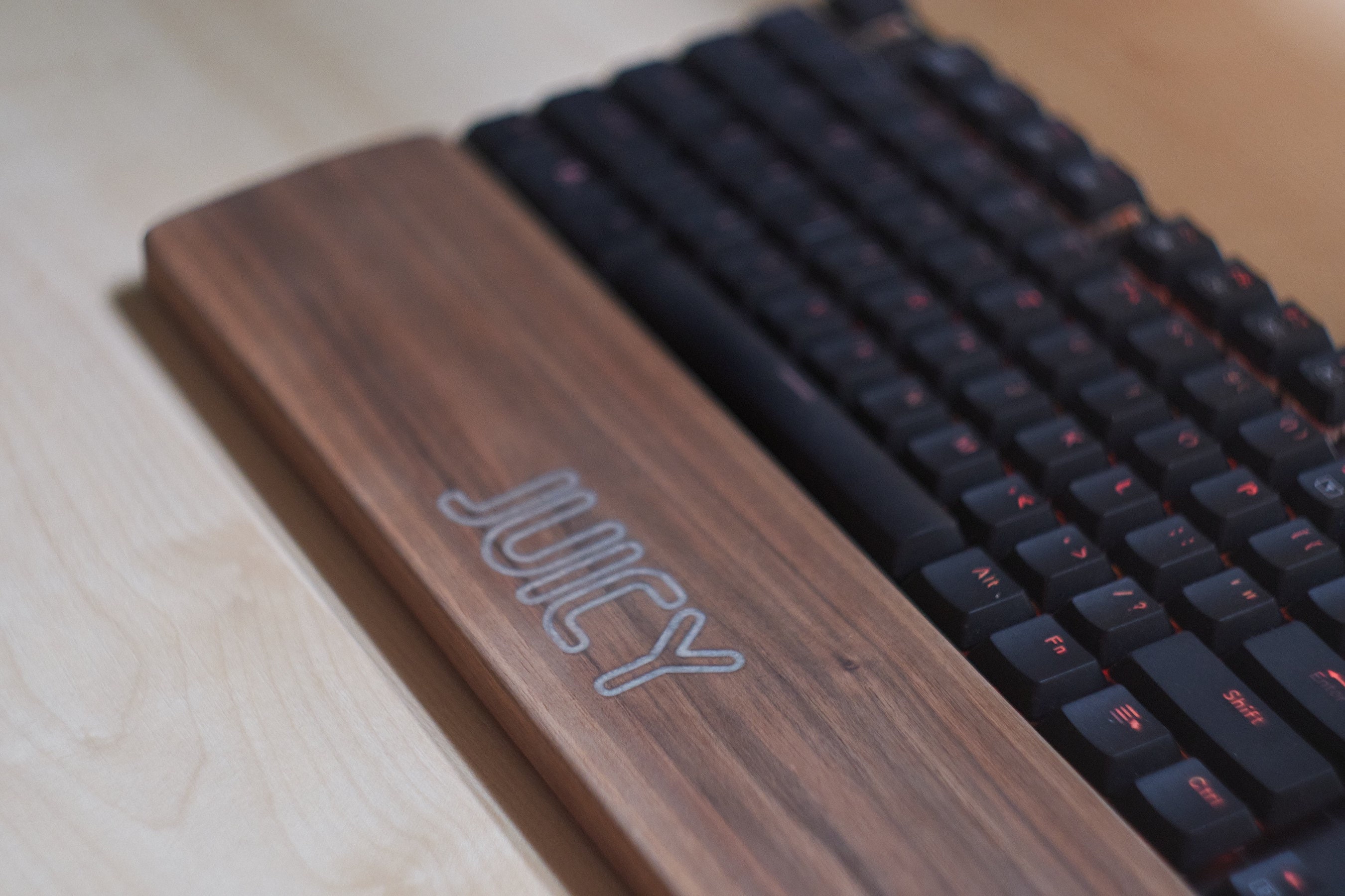 Walnut Wrist Rest for Mechanical Keyboards Handmade Wood - Etsy