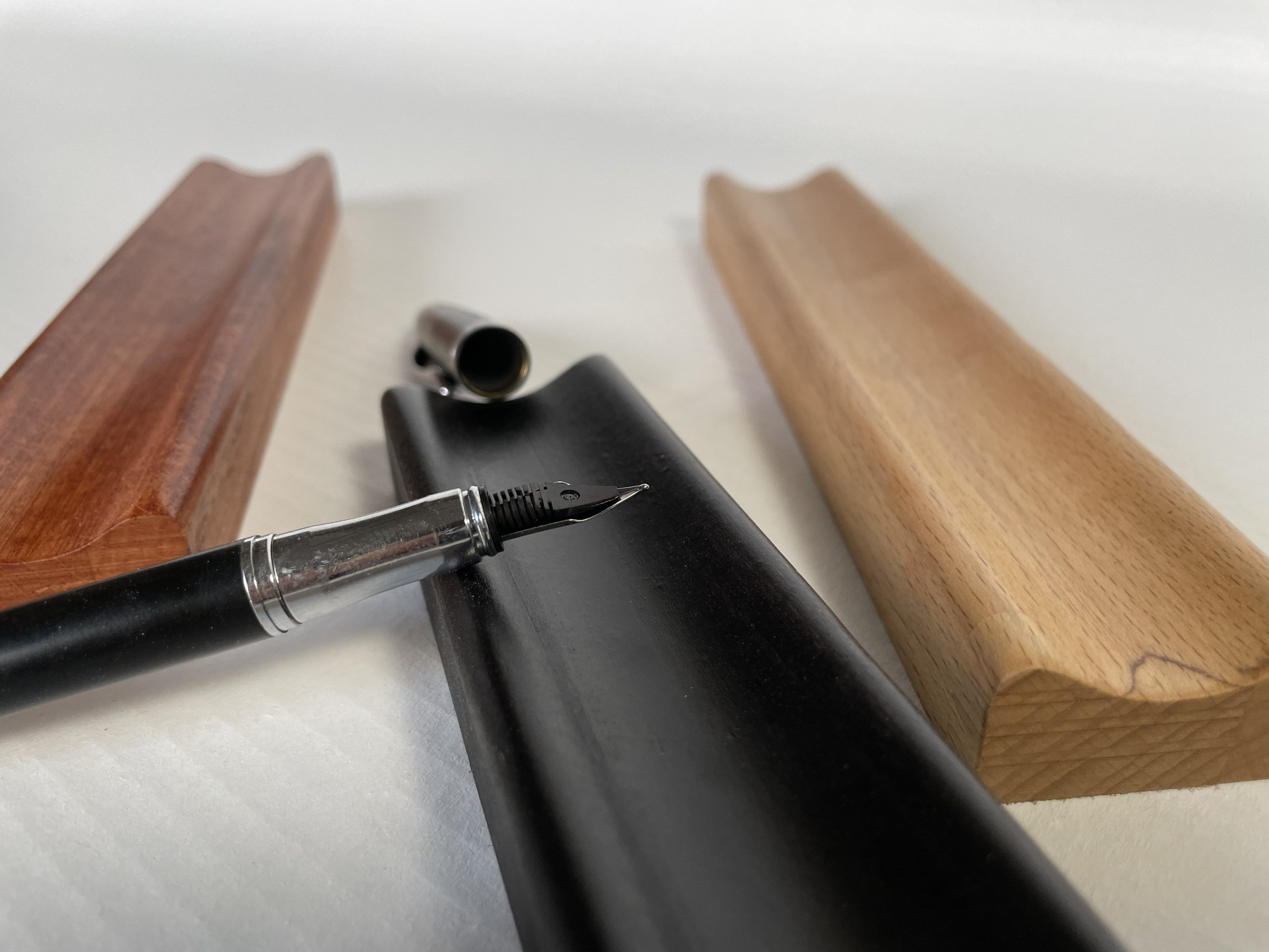 Organizational Wood Pen Tray for Office Desk Setup Handmade Walnut ...