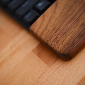 Walnut Wrist Rest for Mechanical Keyboards | Handmade Wood Support ...