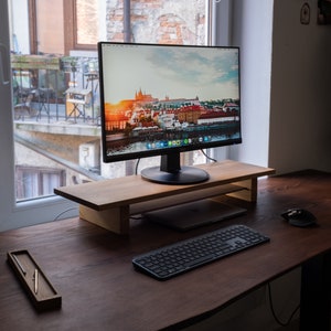 Maple Monitor Stand Display Riser Organisation Desk Shelf - Etsy