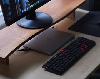 Walnut Monitor Stand | Etsy