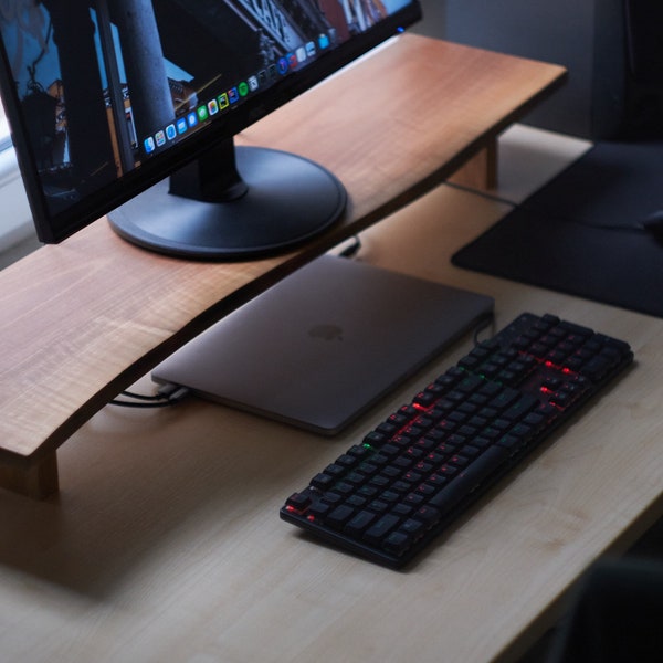 Wood Monitor Stand - Etsy