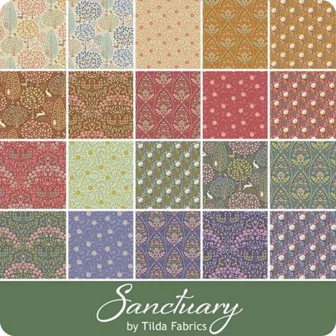Sanctuary by Tilda 20 Pc 18 22 Fat Quarter Fabric Collection - Etsy