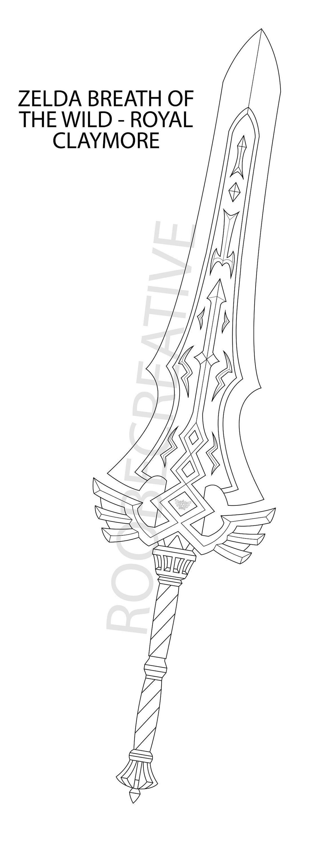 Zelda Breath of the Wild Royal Claymore Pattern - Etsy