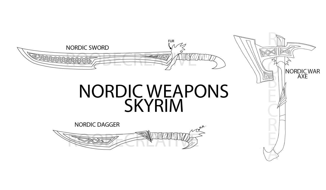 Skyrim Nordic Carved Sword