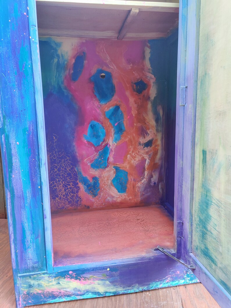 Whimsical Vintage Storage Cabinet/wardrobe. Media Storage, Toy Storage ...