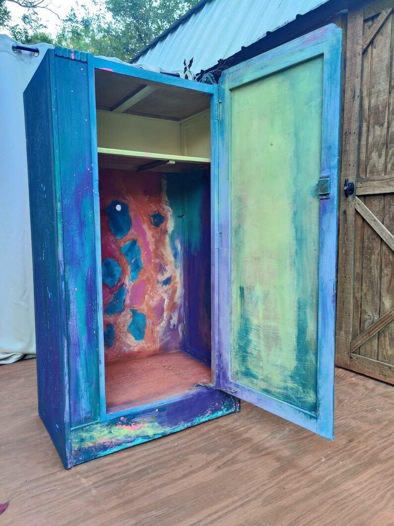 Whimsical Vintage Storage Cabinet/wardrobe. Media Storage, Toy Storage ...