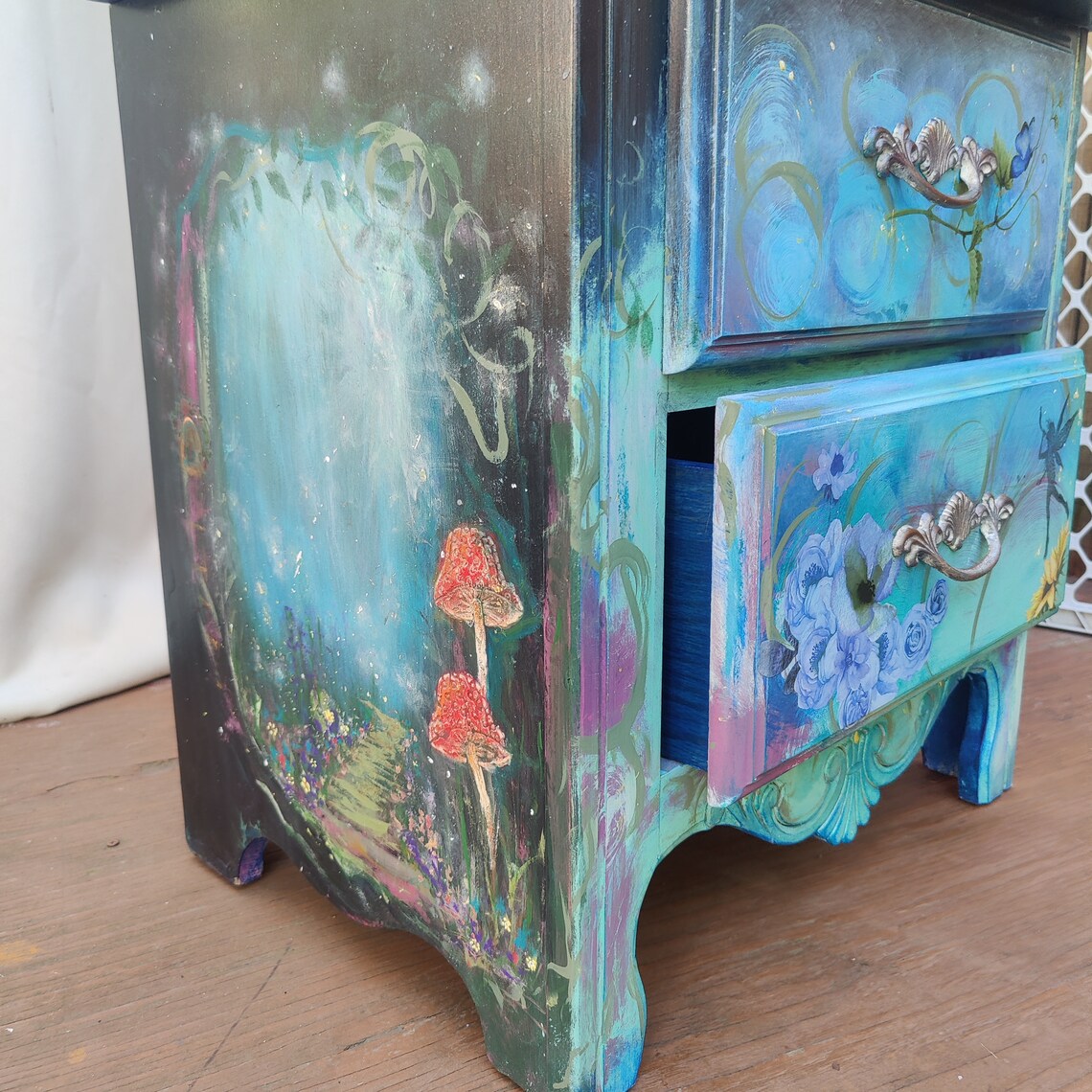 Magical Fairy Garden Nightstand, bedroom Furniture, gift for Her ...
