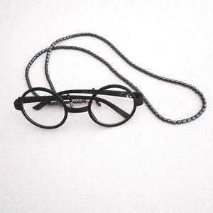 Glasses Chain for Men, Black Glasses Chain, Eyeglass Chain Beaded ...