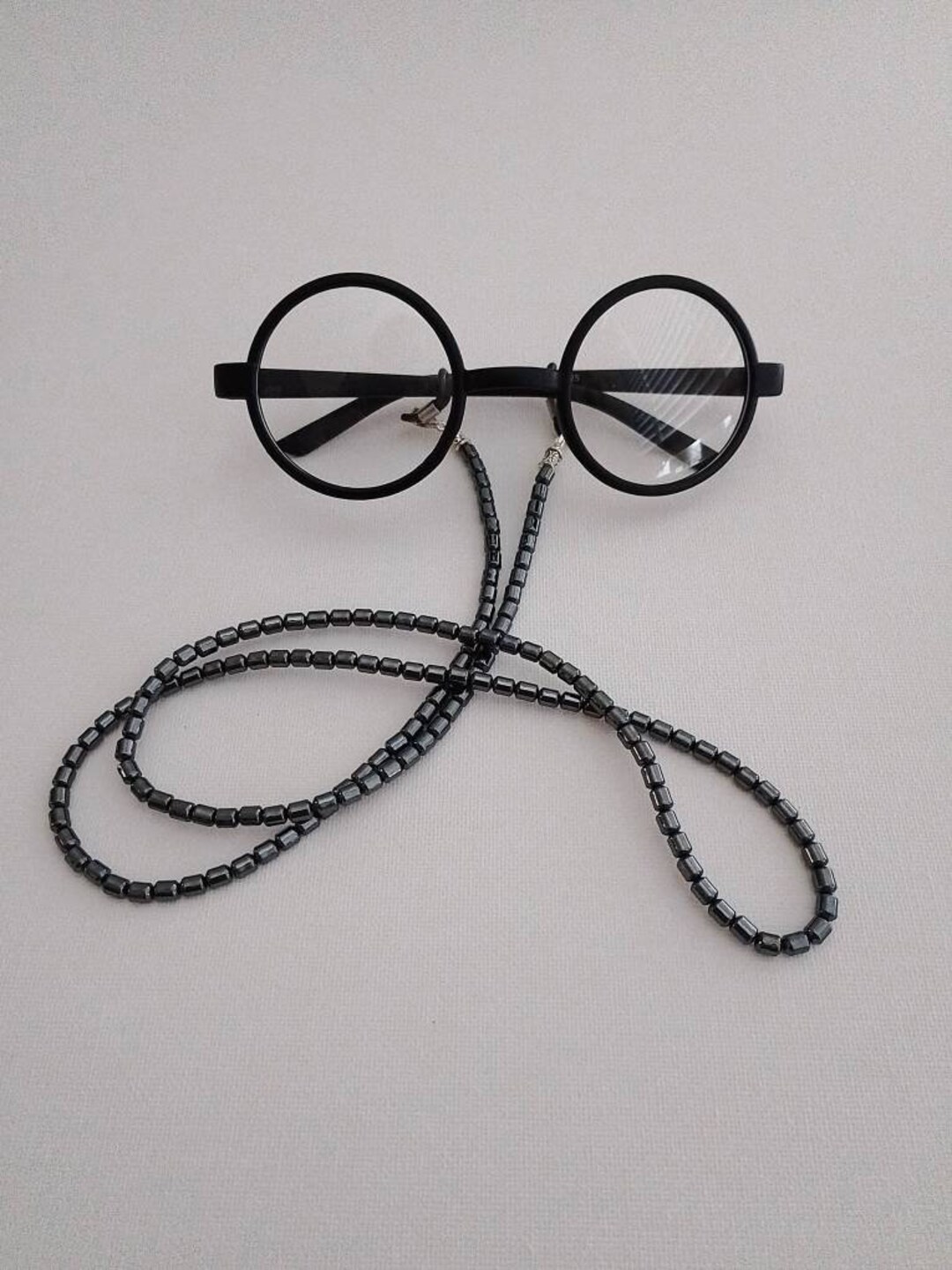 Glasses Chain for Men, Black Glasses Chain, Eyeglass Chain Beaded ...