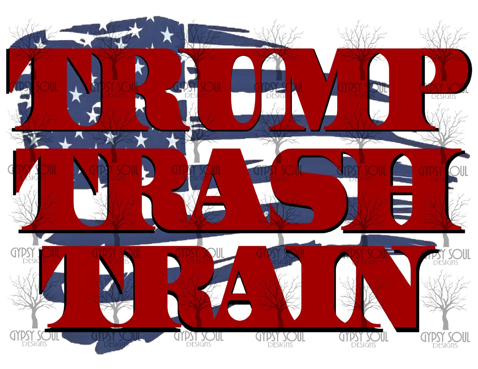 Trump Trash Train Conservative Republican USA America Patriot Patriotic ...