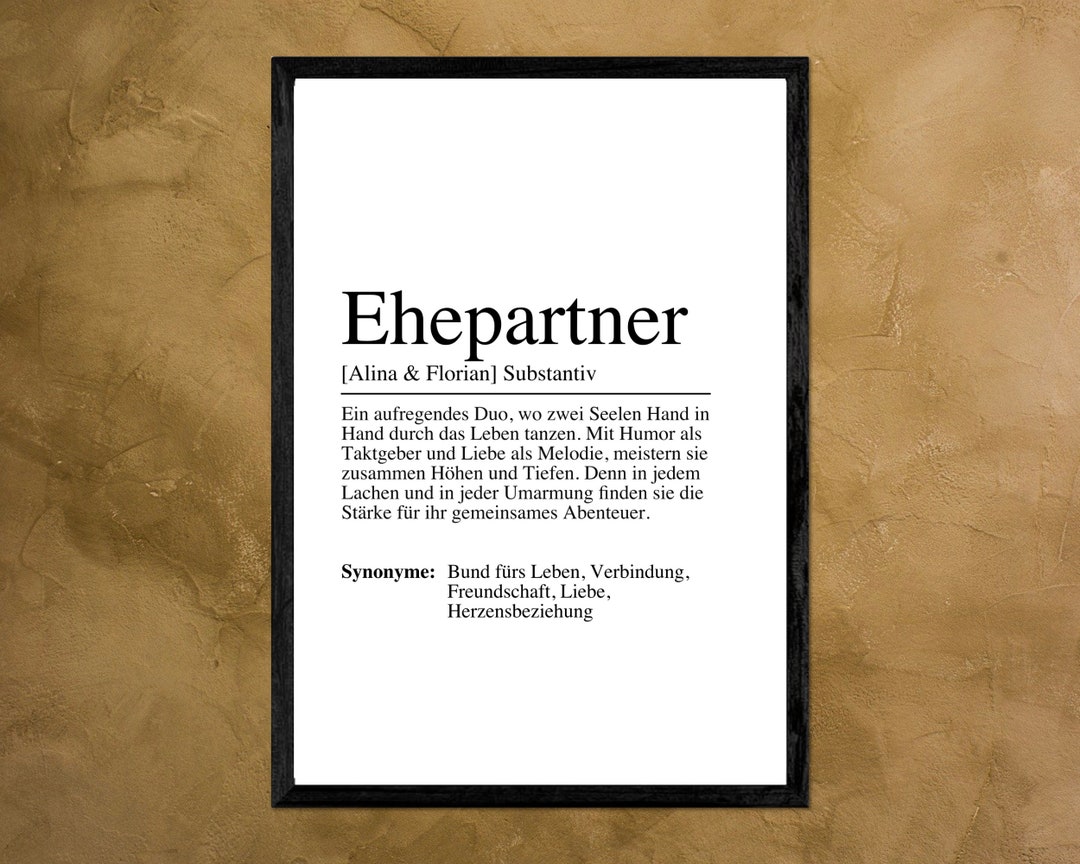 SPOUSE Definition Personalized Poster Image Digital Download Gift ...
